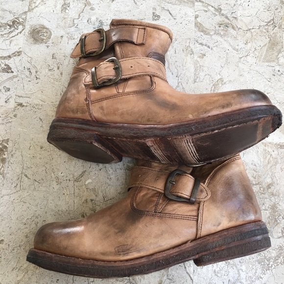 Bed Stu | Shoes | Spunky Ankle Booties Moto Handcrafted Leather Bed Stu ...